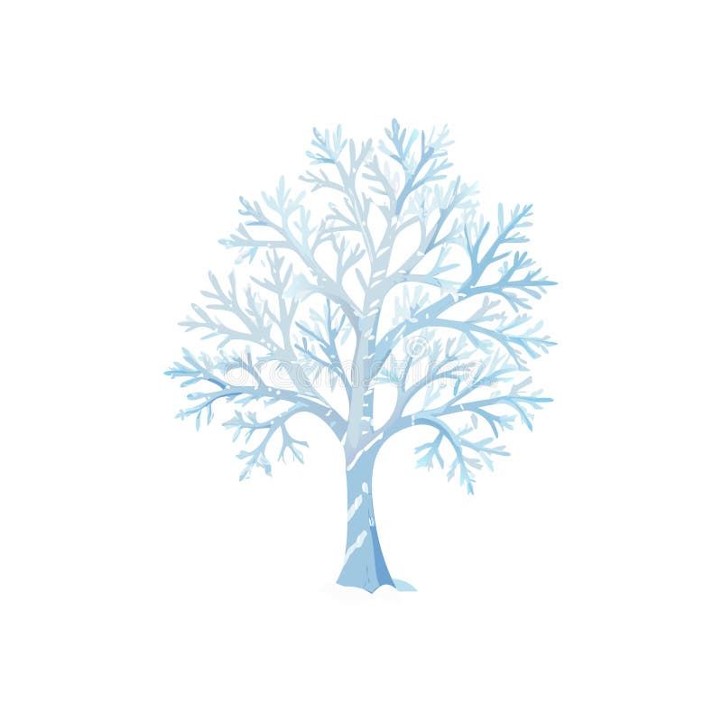Black and White Bare Tree Silhouette Illustration for Seasonal or ...
