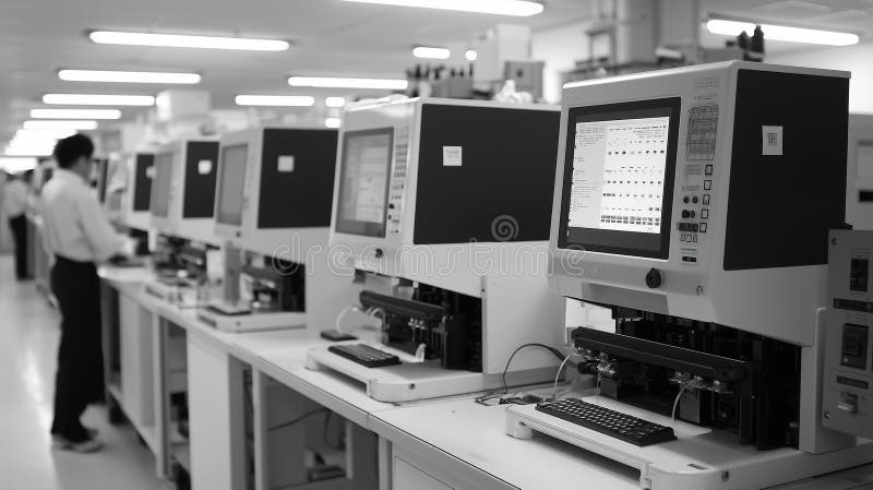 Monochrome View of Technology in a Modern Lab. Stock Image - Image of ...