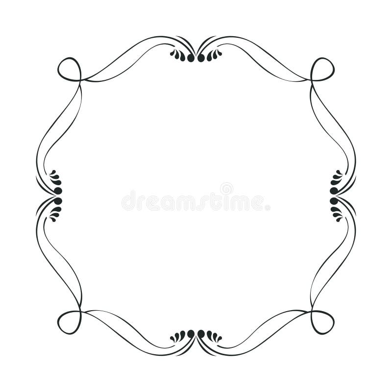 Monochrome Vintage Frame Border Stock Vector - Illustration of frame ...
