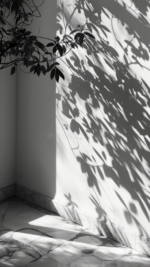 Monochrome Wall Shadow Effect Stock Illustration - Illustration of ...