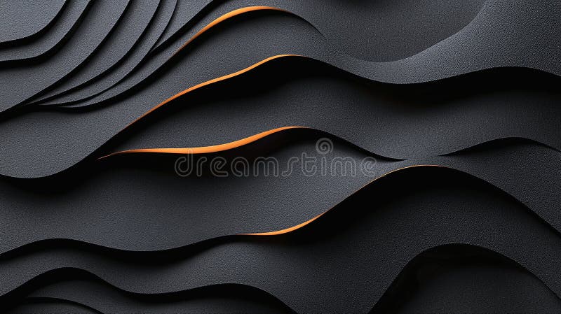 Monochrome Wave Patterns on Black, High Contrast Design, Perfect for ...