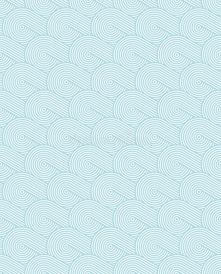 Monochrome Wavy Seamless Texture with Concentric Circles. Repeating ...