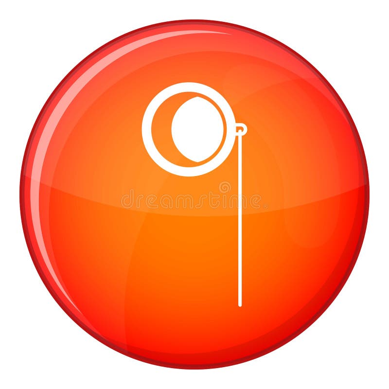 Monocle icon, flat style stock vector. Illustration of costume - 82772571
