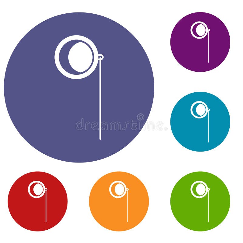 Monocle icons set stock vector. Illustration of characters - 95793093