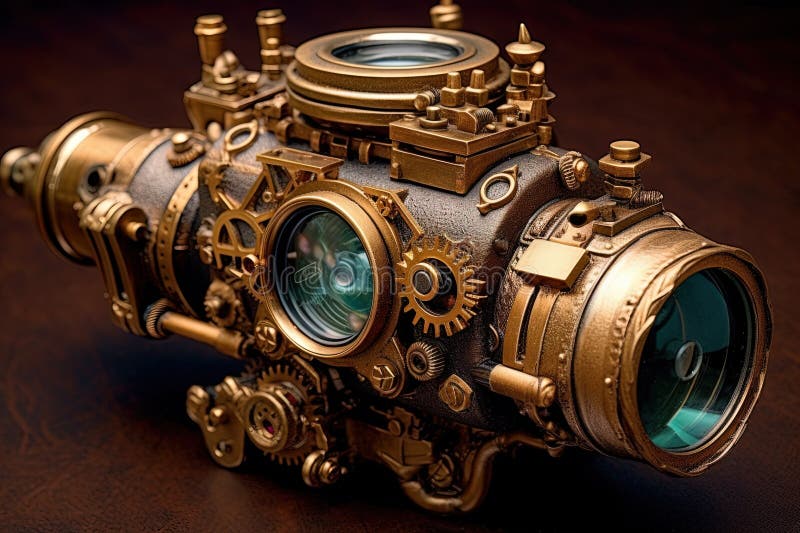 Monocle Steampunk Machine Device Illustration Generative Ai Stock ...