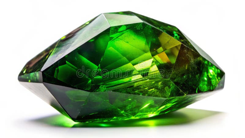 Monoclinic Pyroxene Mineral Detailed Silhouette of Diopside Gemstone a ...