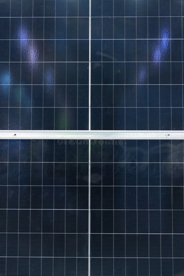Monocrystalline Solar Panel Close Up Stock Photo - Image of renewable ...