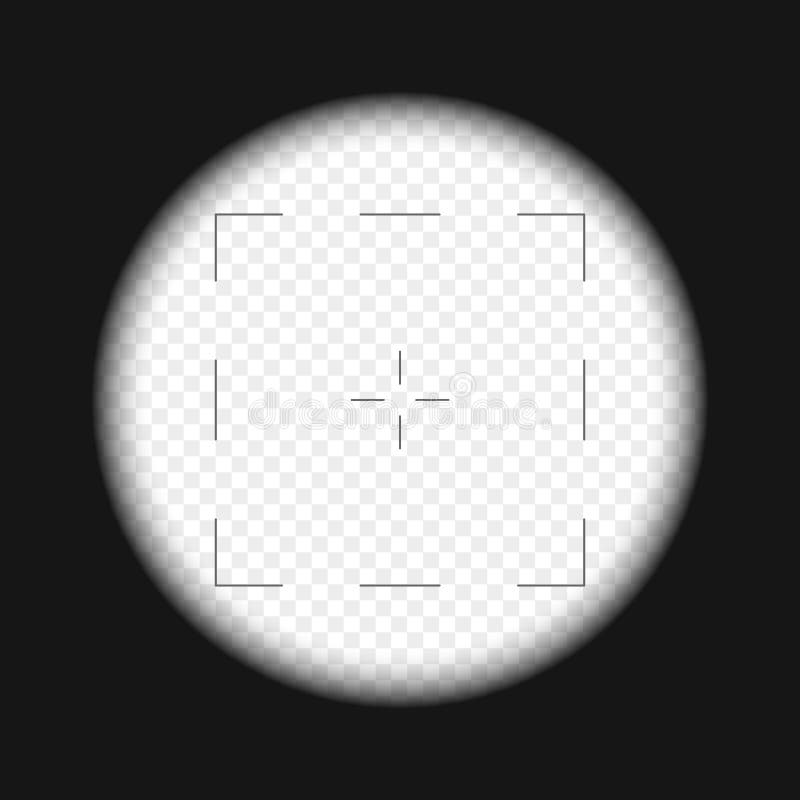 Monocular View with Scale and Transparent Background. Spy, Army, Sniper ...