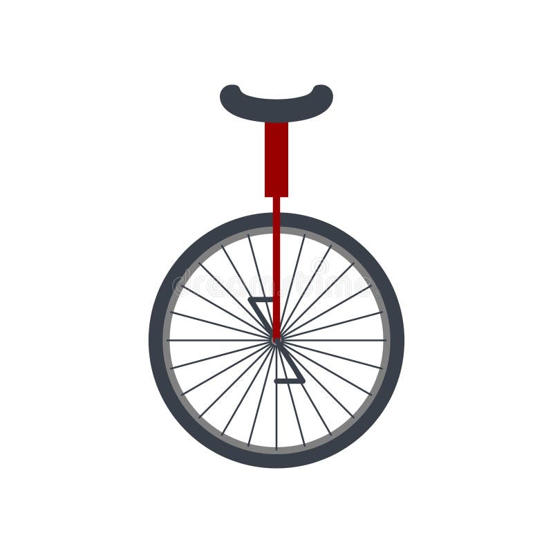 Monocycle Isolated. Mono-bike for Circus. Vector Illustration. Stock ...