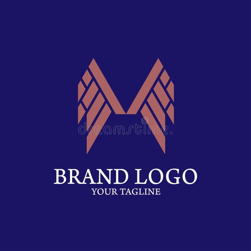 Monogram V Wing Logo Vector Art Icons Stock Vector - Illustration of ...