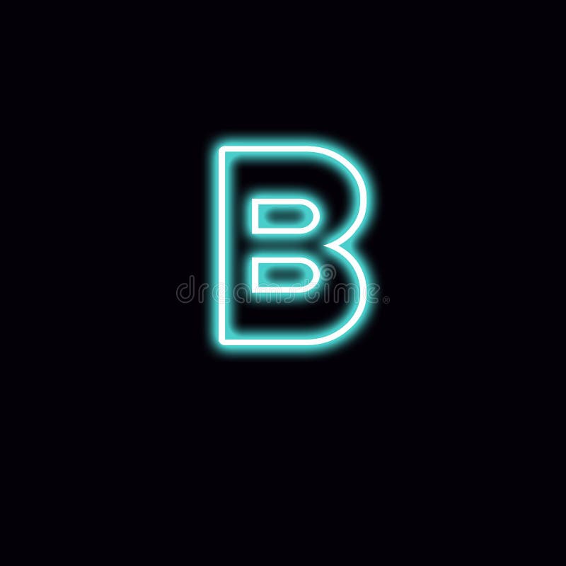 Initial B Logo Design, Initial B Logo Design with Neon Style, Logo for ...