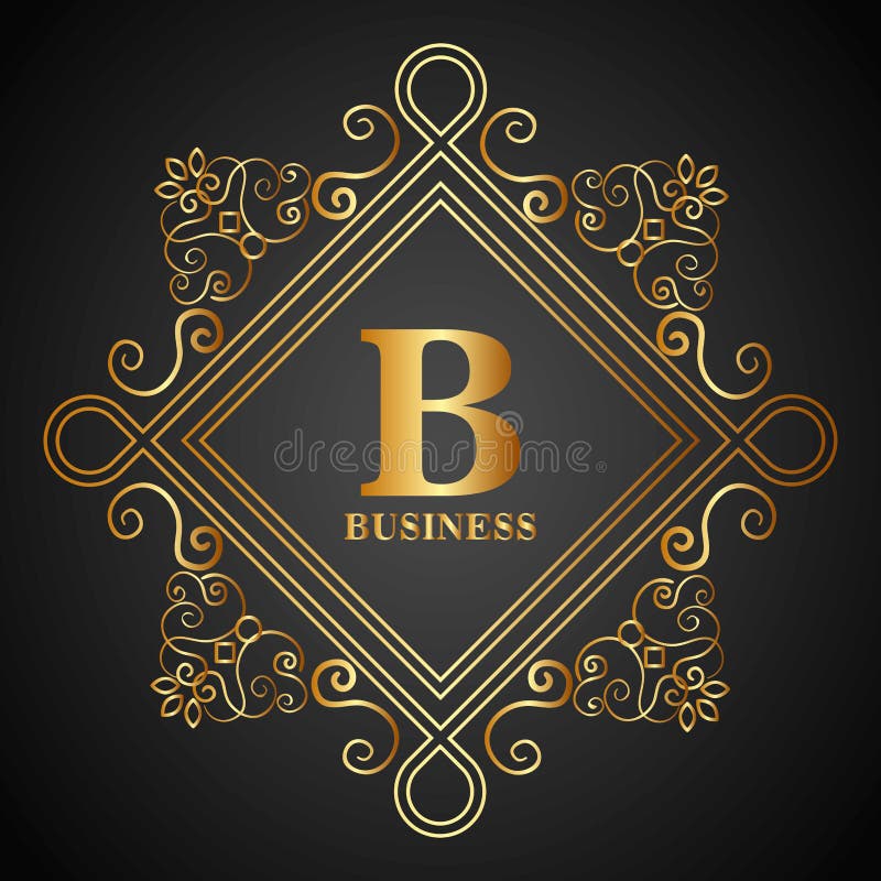 Monogram background design stock illustration. Illustration of frame ...