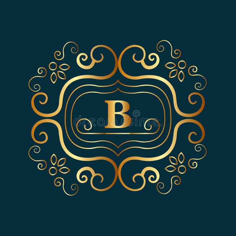 Monogram background design stock illustration. Illustration of ornament ...