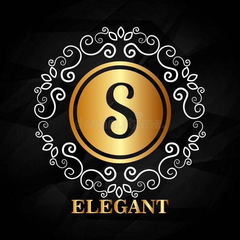 Monogram background design stock illustration. Illustration of emblem ...