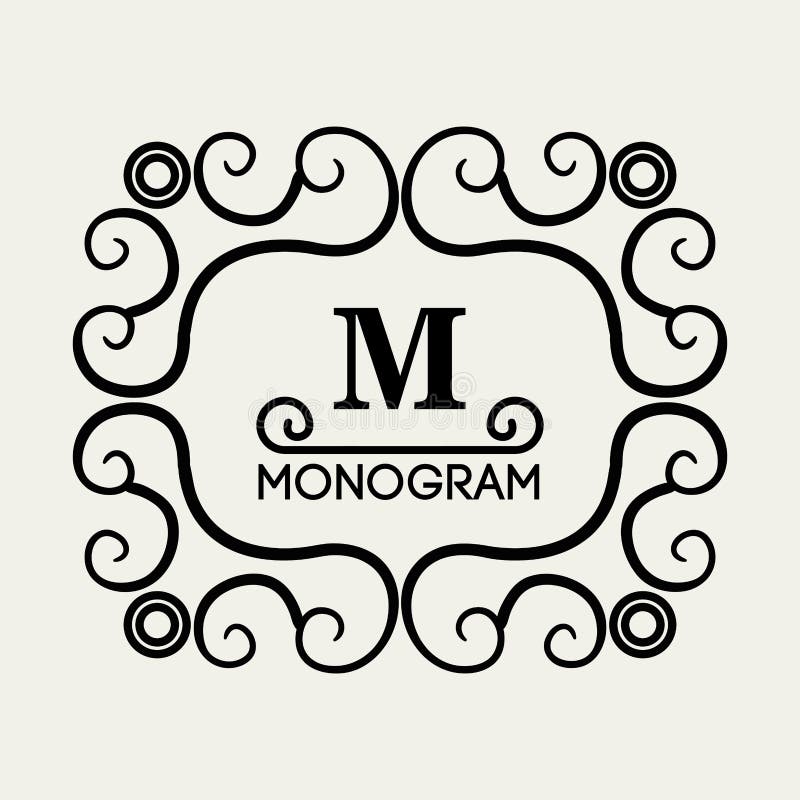 Monogram background design stock illustration. Illustration of classic ...