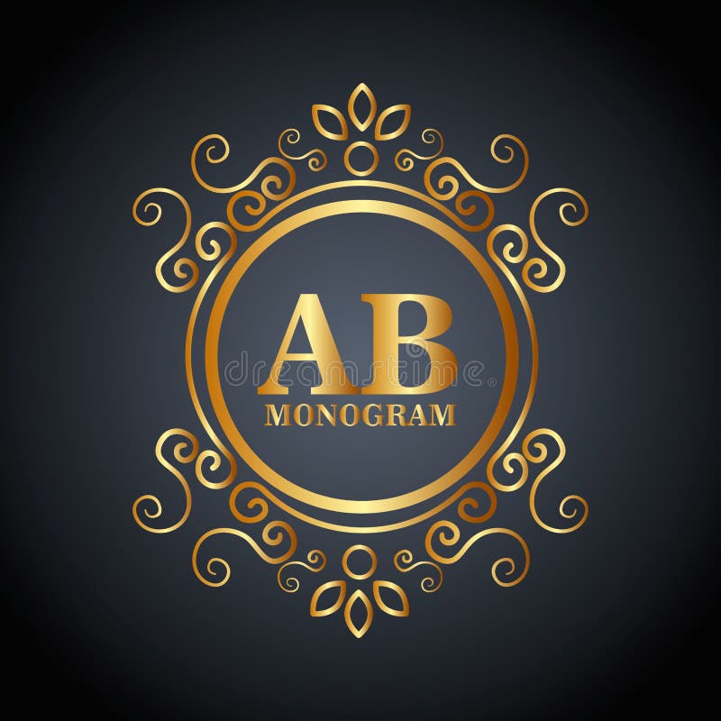 Monogram background design stock illustration. Illustration of ...