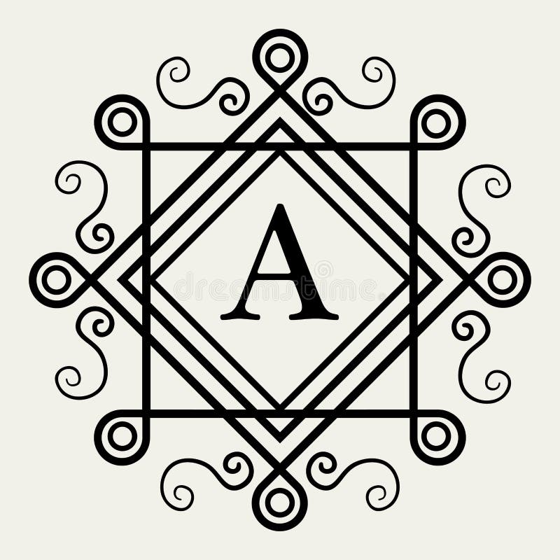 Monogram background design stock illustration. Illustration of luxury ...