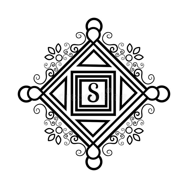 Monogram background design stock illustration. Illustration of monogram ...