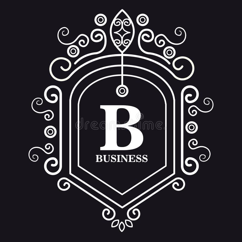 Monogram background design stock illustration. Illustration of line ...