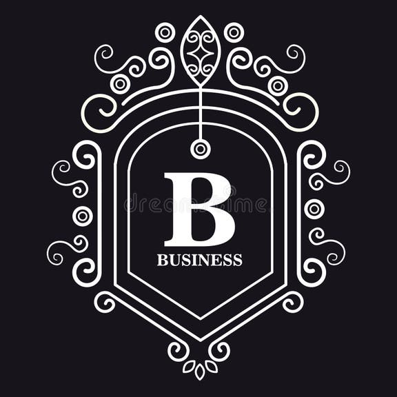 Monogram background design stock illustration. Illustration of line ...