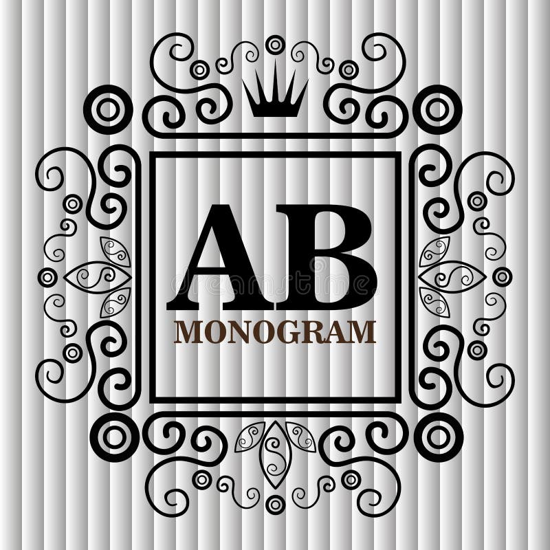 Monogram background design stock illustration. Illustration of ornate ...