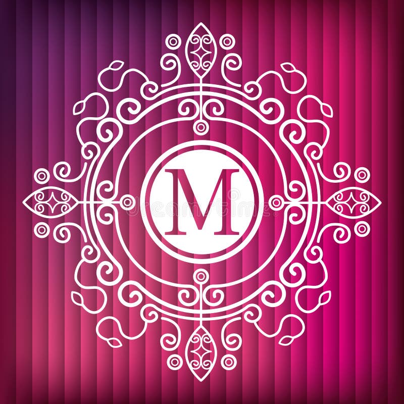 Monogram background design stock illustration. Illustration of luxury ...