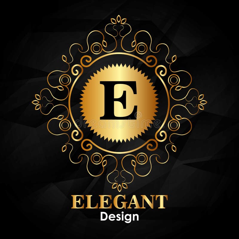 Monogram background design stock illustration. Illustration of line ...