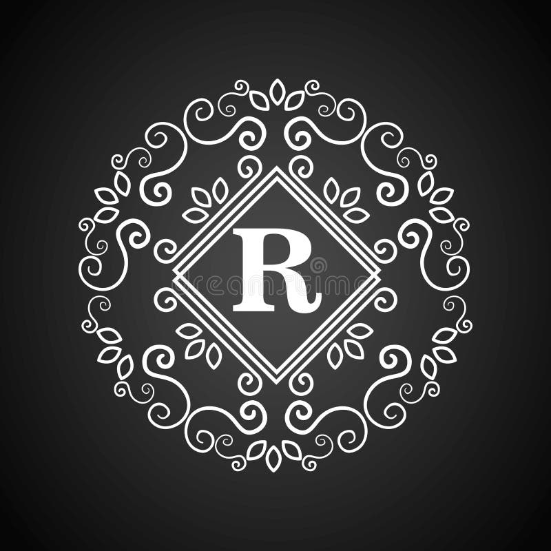 Monogram background design stock illustration. Illustration of ...