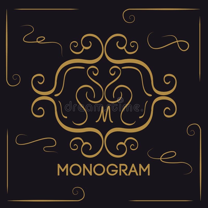 Monogram background design stock illustration. Illustration of graceful ...