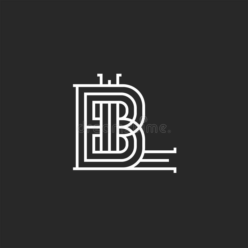 Monogram BL or LB Initials Logo Creative Design in Medieval Style ...