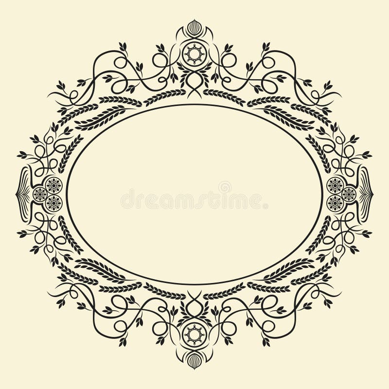 Oval Emblem Monogram Stock Illustrations – 348 Oval Emblem Monogram ...
