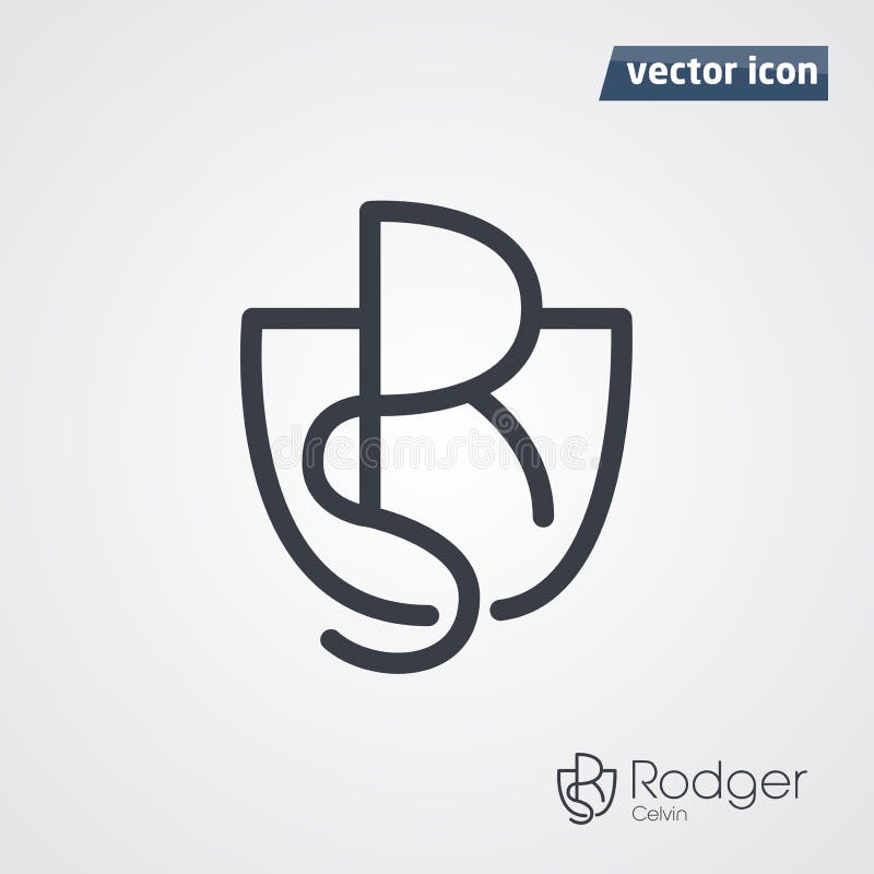 Monogram Business Concept RS Stock Vector - Illustration of hand, icon ...