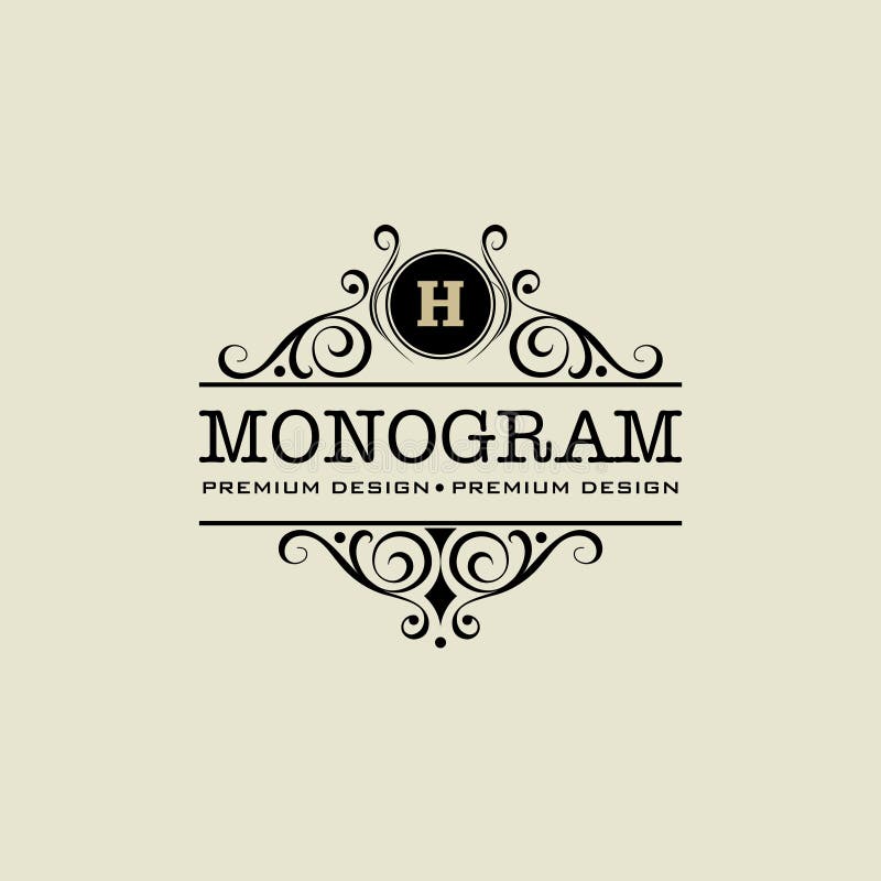 Monogram stock vector. Illustration of logo, elegant - 260191970