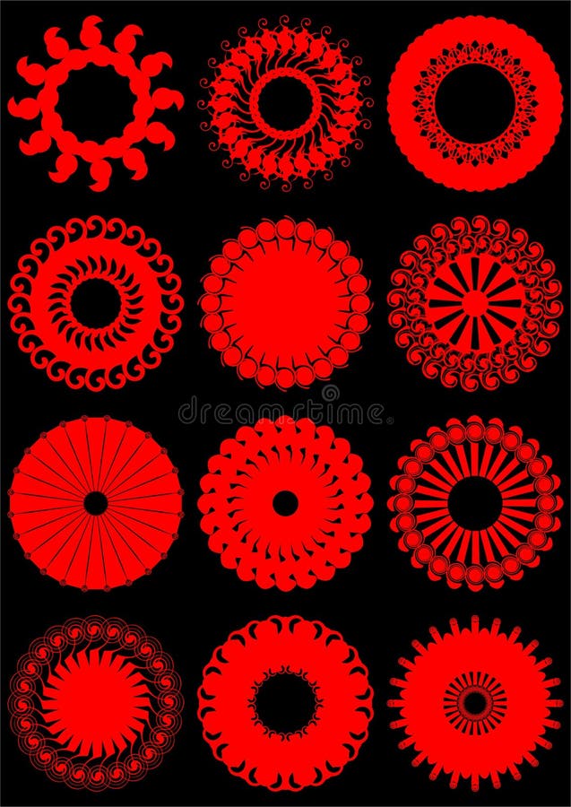 Monogram in the circle. stock vector. Illustration of black - 56435382