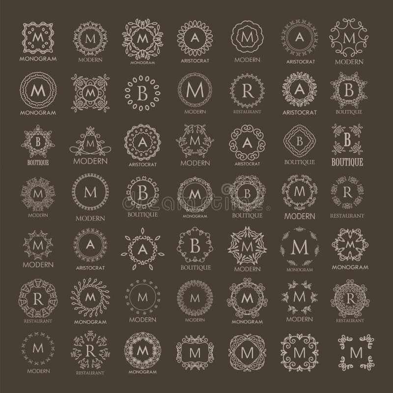 Big Bunch of Luxury, Simple and Elegant Monogram Design Templates ...