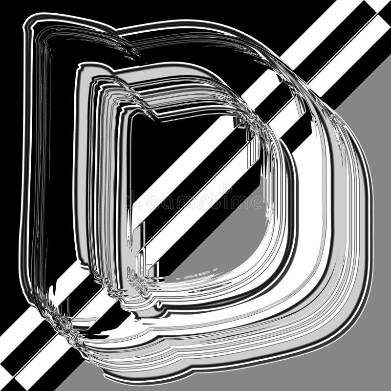 Monogram D shift stock illustration. Illustration of lettering - 218287862