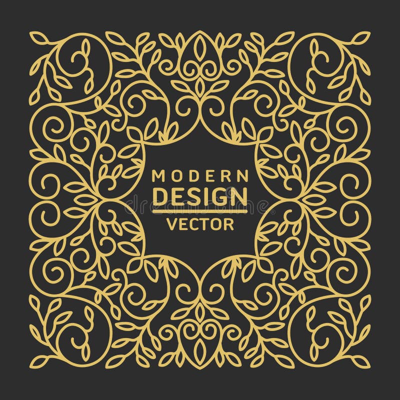 Monogram Design Element stock vector. Illustration of flower - 51615830