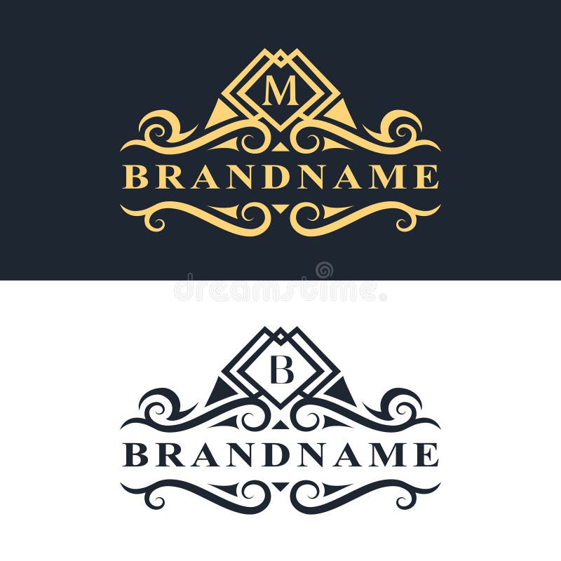 Monogram Design Elements, Graceful Template. Calligraphic Elegant Line ...