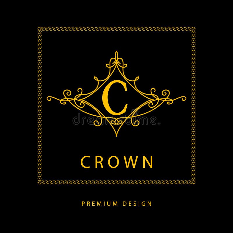 Monogram Design Elements, Graceful Template. Elegant Line Art Logo ...