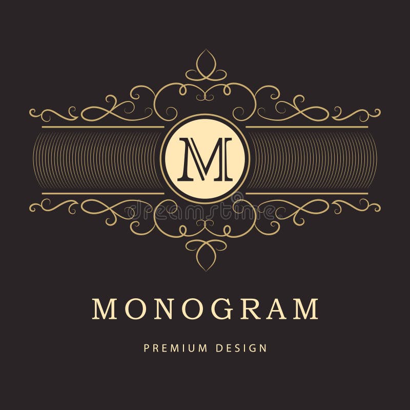 Monogram Design Elements, Graceful Template. Calligraphic Elegant Line ...