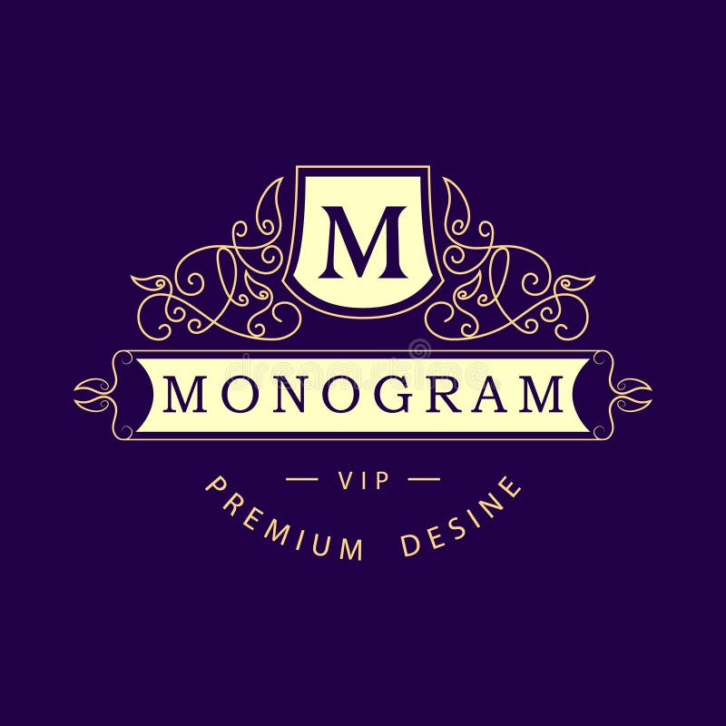 Monogram Design Elements, English Letters Stock Vector - Illustration ...