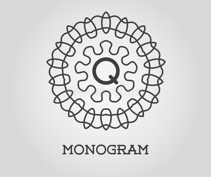 Monogram Design Template with Letter Vector Illustration Premium Stock ...