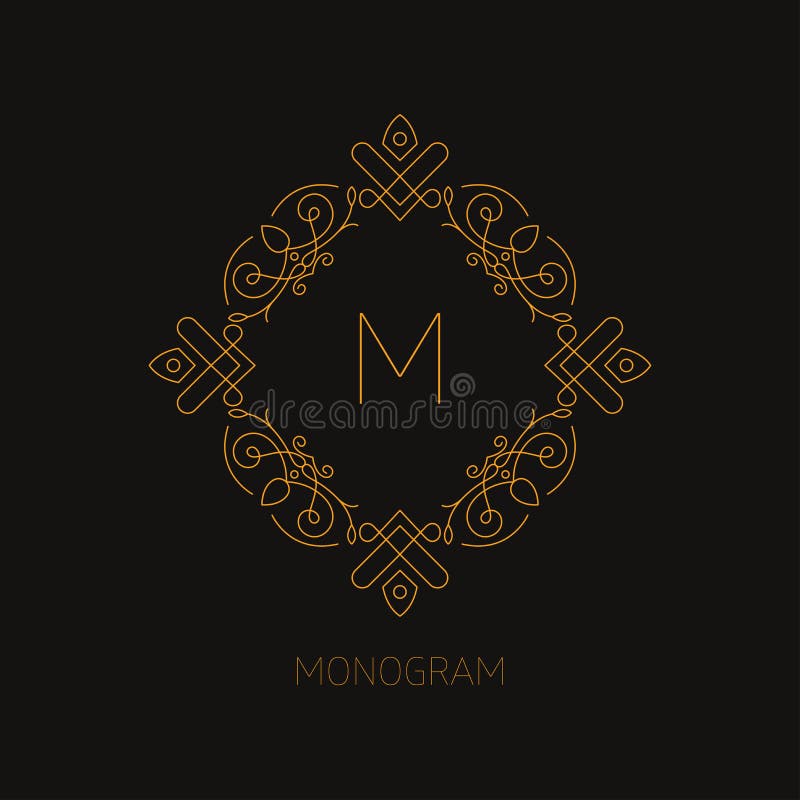 Monogram Design stock vector. Illustration of emblem - 58345658