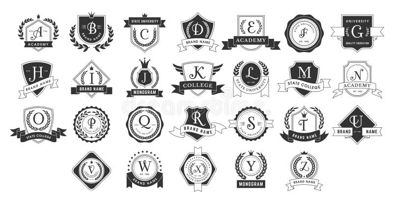 Monogram. Elegant Premium, Alphabet Letters for Logo Design Identity ...