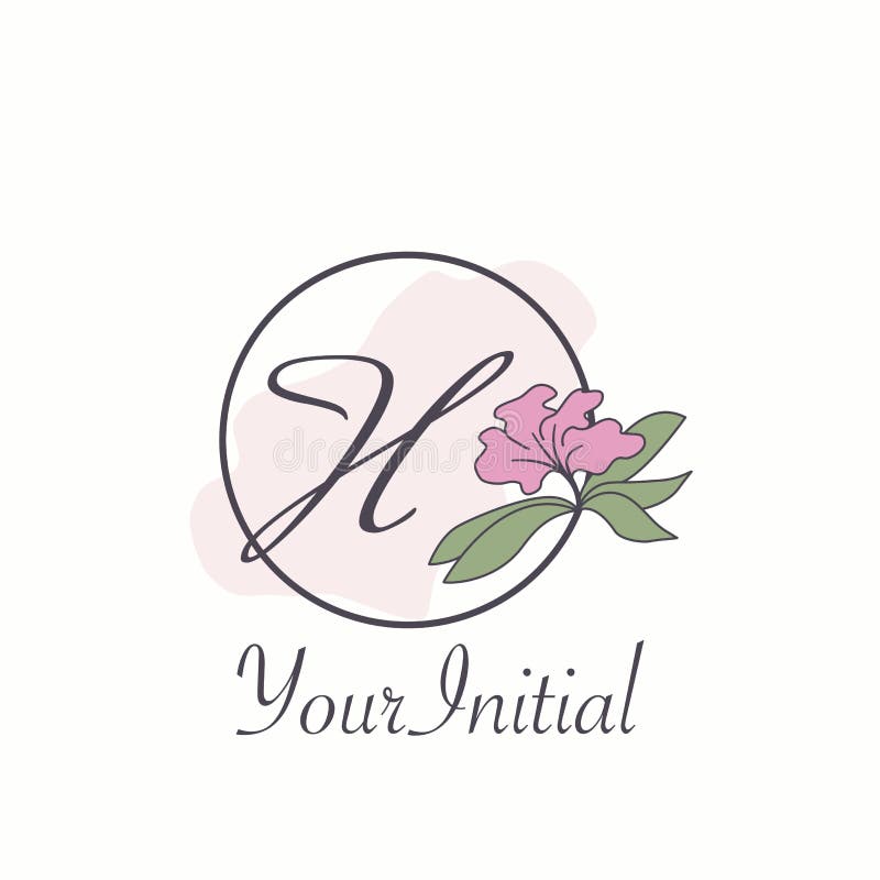 Floral Monogram H Rose Stock Illustrations – 88 Floral Monogram H Rose ...