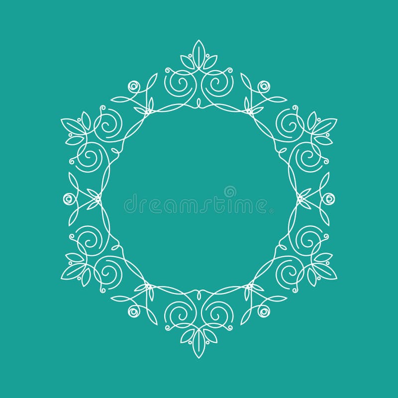 Monogram frame stock vector. Illustration of cute, design - 87460661