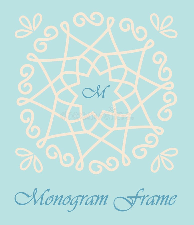 Monogram frame stock vector. Illustration of drawn, frame - 50435110