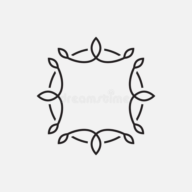 Monogram frame template stock vector. Illustration of flower - 50413155