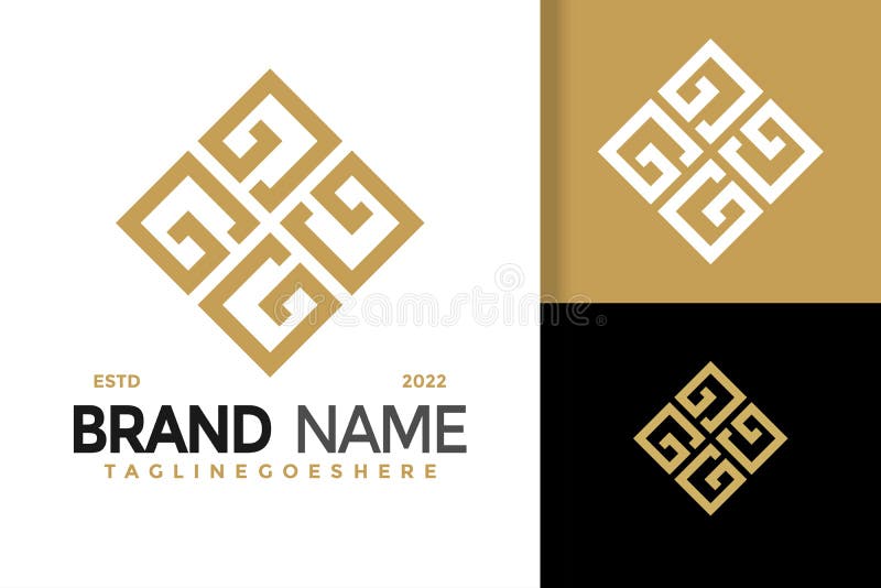 Monogram G Initial Logo Design Vector Illustration Template Stock ...