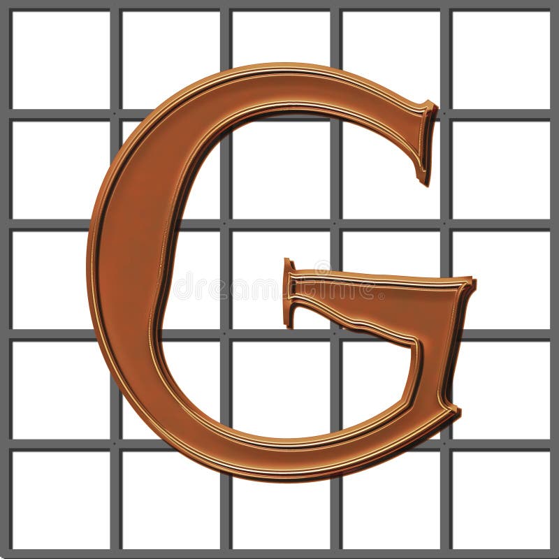 Monogram G metallic stock illustration. Illustration of consonant ...